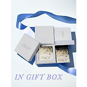 PLATO H Girls S925 Sterling Silver Necklace Crystals Cube Pendant for Women Unique Jewelry with Exquisited Gift Box Valentines Mothers Day for Her