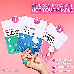 Peach Slices Dark Spot MicroDarts | For Dark Spots, Post-Blemish Redness, & Hyperpigmentation | Self-Dissolving | Niacinamide, Vitamin C, Hyaluronic Acid, and Cica | Vegan | Cruelty Free | 9 Patches