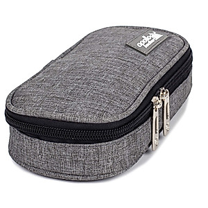 Apollo Walker Insulin Cooler Travel Case Diabetic Medication Cooler with 2 Ice Packs and Insulation Liner(Gray)