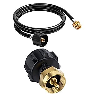 SHINESTAR 1lb to 20lb Propane Adapter Hose (6FT), Comes with A Propane Refill Adapter for 1lb. Tanks