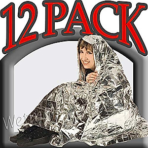 Emergency Mylar Blanket 52" x 84" - Pack of 12 Blankets
