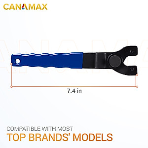 Canamax SEWA20 Adjustable Lock-nut Grinder Wrench Premium Replacement Part - Compatible with Dewalt Bosch & other Grinders (1-3cm)