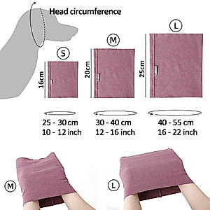 Dog Ear Cover for Anxiety Relief, Dog Calming Hood for Grooming and Bath Drying, Pet Cats and Dogs Ear Protector (Medium)