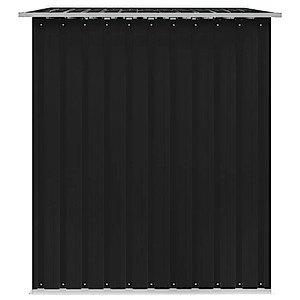 FAMIROSA Garden Storage Shed Double Sliding Doors Outdoor Tood Shed Patio Lawn Care Equipment Pool Supplies Organizer Storage Cabinet Backyard Garden Shed Tool Sheds Anthracite 101.2 x 80.7 x 70.1inch