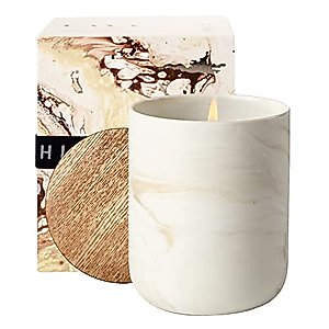 Hidden Label Scented Soy Candles, Large Candle 12oz Vanilla Caramel Ceramic Jar Lava Collection, Gorgeous Gifts for Birthday Thanksgiving Christmas
