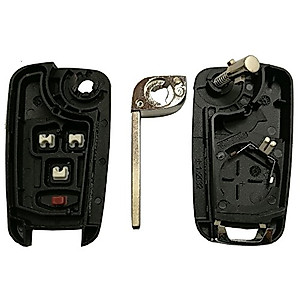4 Buttons Replacement Flip Folding Key Fob Case Shell Fit for Chevrolet Chevy Camaro Cruze Equinox GMC Buick Smart Car Key Fob Cover Housing No Chip