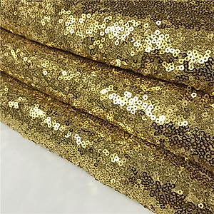 Trlyc 70x120 Rectanglular Gold Wedding Sequin Table Cloth Seamless Sequin Tablecloth for Wedding