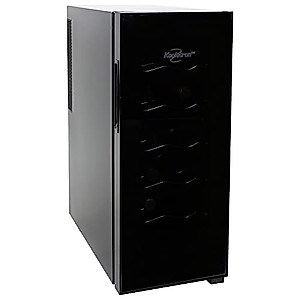 Koolatron Urban Series 12 Bottle Wine Cooler, Thermoelectric Wine Fridge, 1 cu. ft. Freestanding Wine Refrigerator for Home Bar, Small Kitchen, Apartment, Condo, Cottage, RV