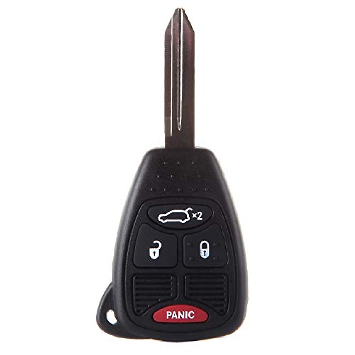 ZENITHIKE Replacement Keyless Entry for Smart Proximity Remote Key Fob Uncut Ignition Keyless 4 Buttons with Key Blade 05 06 07 08 09 10 11 12 13 14 15 16 for Jeep for Chrysler for Dodge X 1