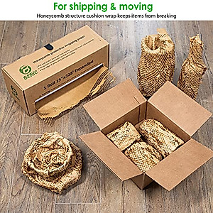 Beric Honeycomb Paper Cushioning Wrap - Packing - Shipping Supplies - Packing Paper - Boxes For Packaging - Alternative To Bubble Wrap Roll - Packing Paper For Moving - 15" X 328'