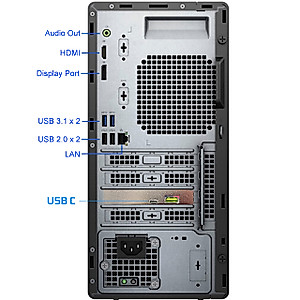 Dell OptiPlex 3080 SFF Desktop, Intel i9-10900, 64GB RAM 2TB NVMe SSD, DVDRW, USB C, 2-Monitor Support, HDMI, DisplayPort, AC Wi-Fi, BT, Windows 11 Pro