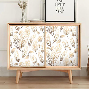 Qianglive White Peel and Stick Wallpaper 17.3"x80" Feather Wallpaper Neutral Textured Contact Paper Modern Removable Vinyl Wall Paper Waterproof Shelf Paper for Bedroom Living Room