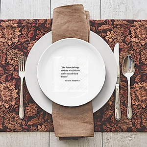 Joyiou Inspirational Quotes Napkins, Graduation Birthday Holidays Party Supplies Favors Gifts Decorations, 50-Pack Disposable Napkins for Cake Dessert Berverage Table, 4.5 x 4.5 inches 2-Ply