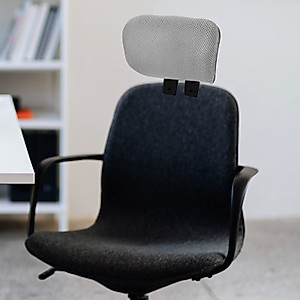 NUOBESTY Head Rest Office Chair Cushion Adjustable Mesh Headrest Attachment Universal Neck Support Cushion for Office Chair(Grey-2.6)