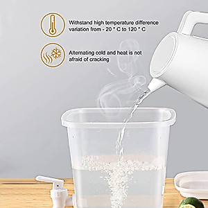 MISNODE Plastic Drink Dispenser Large Capacity 3.5L Beverage Dispenser Durable Dispenser Refrigerator Beverage Bucket Daily Use Drink Dispensers for Parties Camping Fridge