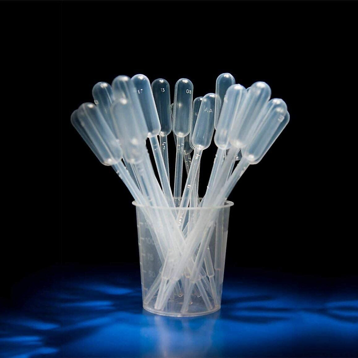 200Pcs 0.2ML Clear Disposable Plastic Transfer Pipettes, Mini Eye Droppers, Suitable for Science Laboratory, Essential Oils Pipettes Makeup Tool