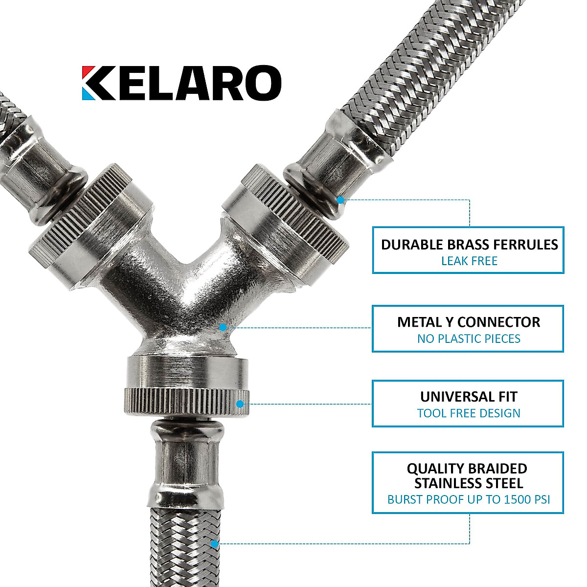 Premium Steam Dryer Hose Installation Kit - Stainless Steel - Multiple Lengths from Kelaro