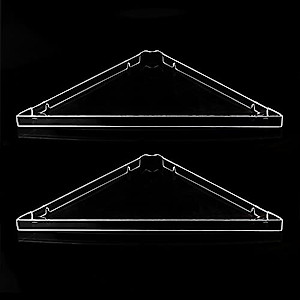 evron Acrylic Corner Mounting Shelf,Corner Shelves Waterproof for Bathroom Storage,Easy to Install Wall Corner Shelf,Set of 2 (Clear)