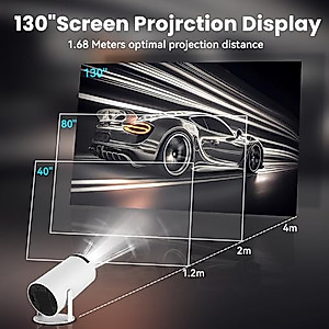 C Cosycost Mini Projector,Auto Keystone Correction Portable Projector 200 ANSI 4K Smart Projector with WiFi 6 BT 5.0 Screen Adjustment,180 Degree Flip,Built-in Android OS 11.0 Home Theater Projector