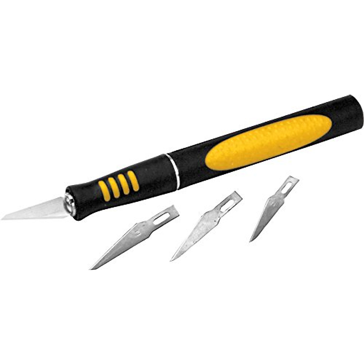 Performance Tool W9170 Precision Hobby Knife Set - 14 Blades for Various Projects with Comfortable Contoured Handle and Storage Case