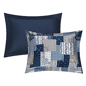 Utopia Blue Queen 8pc Duvet Set