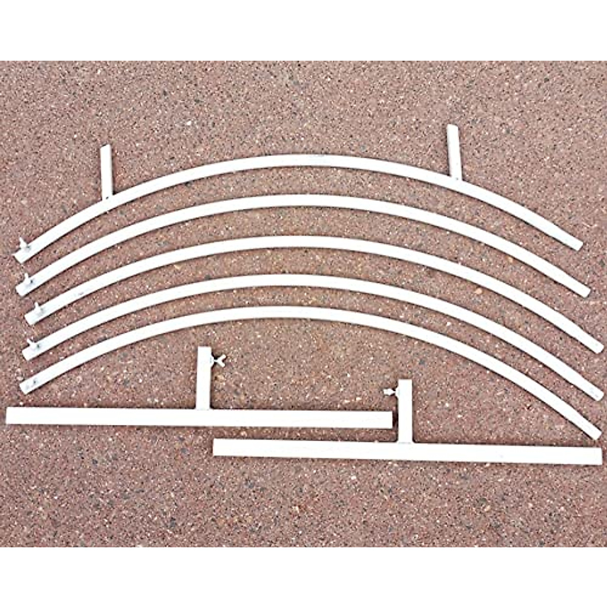 Round Rose Arch Arbor Stand Circle Archway,Tubular Trellis Pergola Backdrop (Color : White, Size : 2m) (White 2.4m)