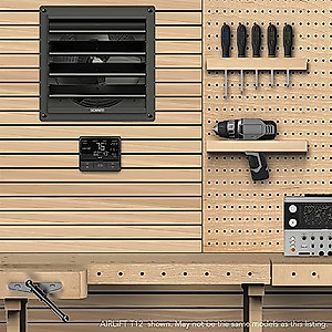 AC Infinity Airlift T16, Shutter Exhaust Fan 16” with Temperature Humidity WiFi Controller, EC-Motor Wall Mount Ventilation and Cooling for Sheds, Attics, Workshops, and Greenhouses
