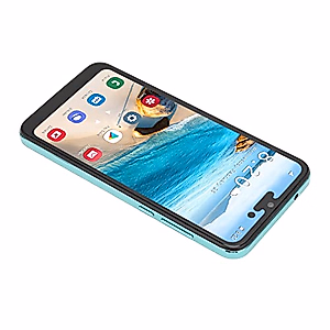 I14pro max Unlocked Smartphone 4G, Unlocked Cell Phone with 6.1 Inch LCD 720P IPS HD Screen, Support Dual Camera, Face Unlock, Dual SIM 3G Mobile Phone, MTK6737, 4G 48G, Dual Band 5G WiFi(Dark Green)