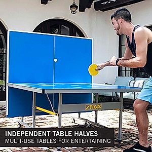 STIGA XTR Professional Outdoor Table Tennis Tables – All Weather Aluminum Waterproof Outdoor or Indoor Design with Net & Post - 10 Minute Easy Assembly Ping Pong Table with Compact Storage