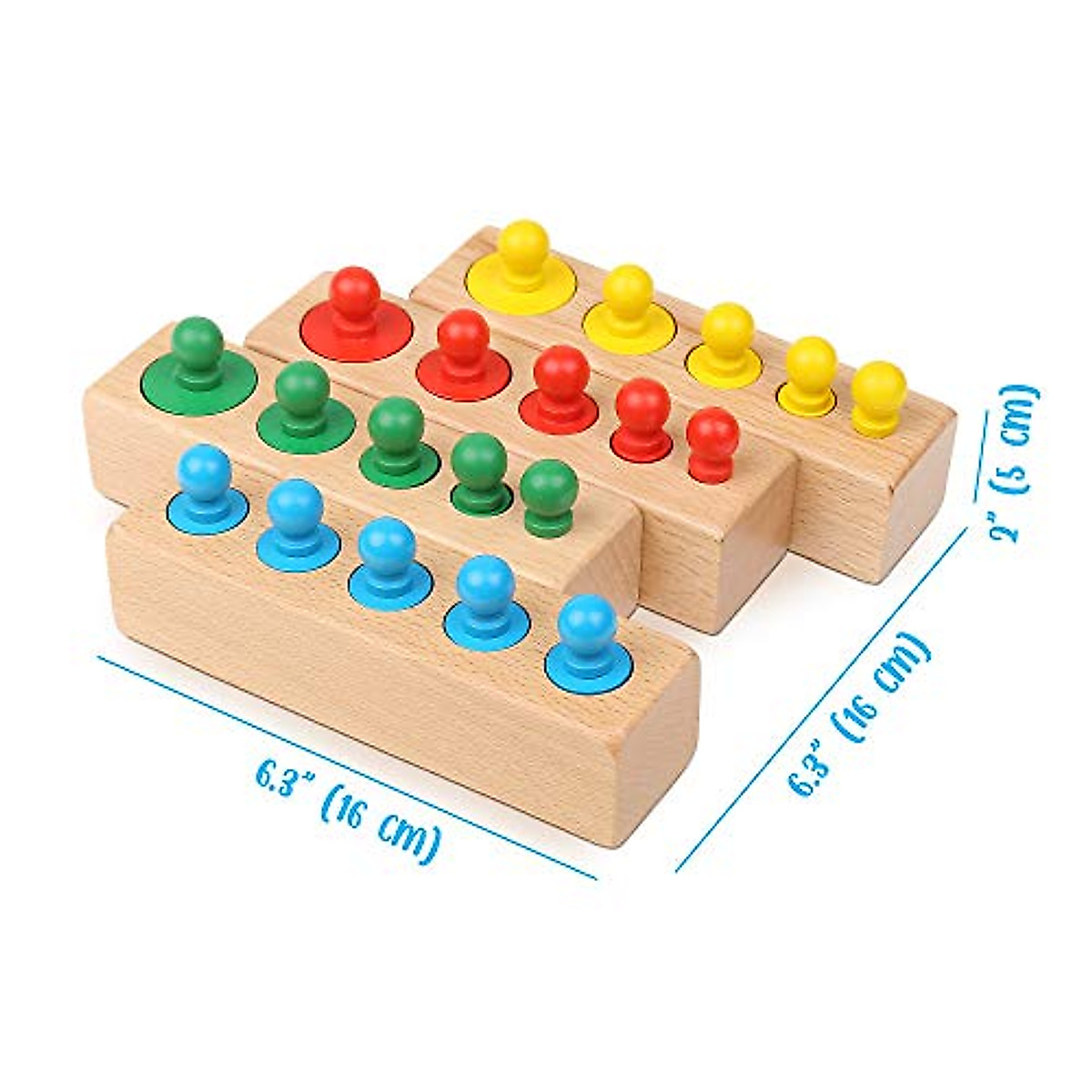 Boxiki kids Montessori Toys. Stacking Rainbow Wooden Puzzle. Innovative Puzzles to Boost Your Child's Brain Power and Creativity. Great Gift for Boys and Girls Aged 4+ Years Old.