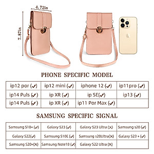 Toniker PU Leather Multi Pocket Casual Small Crossbody Bag Cell Phone Purse Wallet for Women