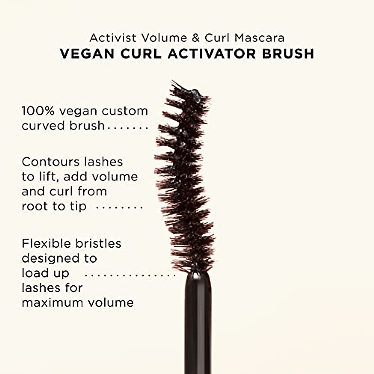 Pacifica Beauty | Activist Curling Mascara | Black | Volume and Length | Vegan Brush | Glass Tube | Clean Eye Makeup | Plant-Fibers | Microplastic + Nylon 6 Free | Vegan, Talc-Free, Cruelty-Free