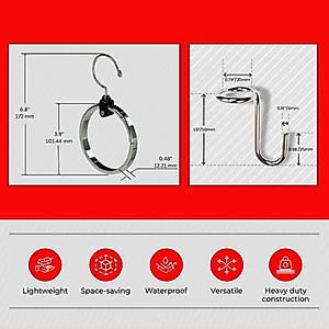 Closet Organization Bundle featuring 1 Multipurpose Rolly Hangers and 12 Hook hanger Connectors. This unbeatable combination is designed to solve your closet space limitations by creating space-saving