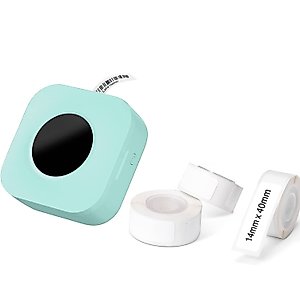 Memoking Small Label Maker Q30S Label Makers with Tape Portable - Wireless Bluetooth Label Maker with Different Fonts, Easy to Use, with 3 Rolls 14mm x 40mm White Thermal Labels Tapes