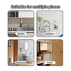 YODAR Kitchen Hanging Utensil Holder Hanger & 360 Degrees Rotating Folding Hooks for Hanging, Wall Mounted Self Adhesive Waterproof Utility Hook for Home Bathroom Office, 2 PCS Black & 2 PCS Grey