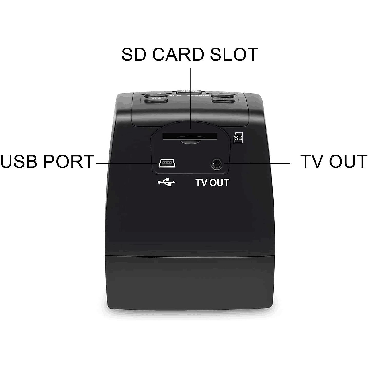 KEDOK Film & Slide Scanner with 22MP Converts 35mm/126/135/110/Super 8 Films, Slides & Negatives into Digital Images, 2.4" LCD Screen, Built-in 128MB Memory– Easy Load Film Adapters