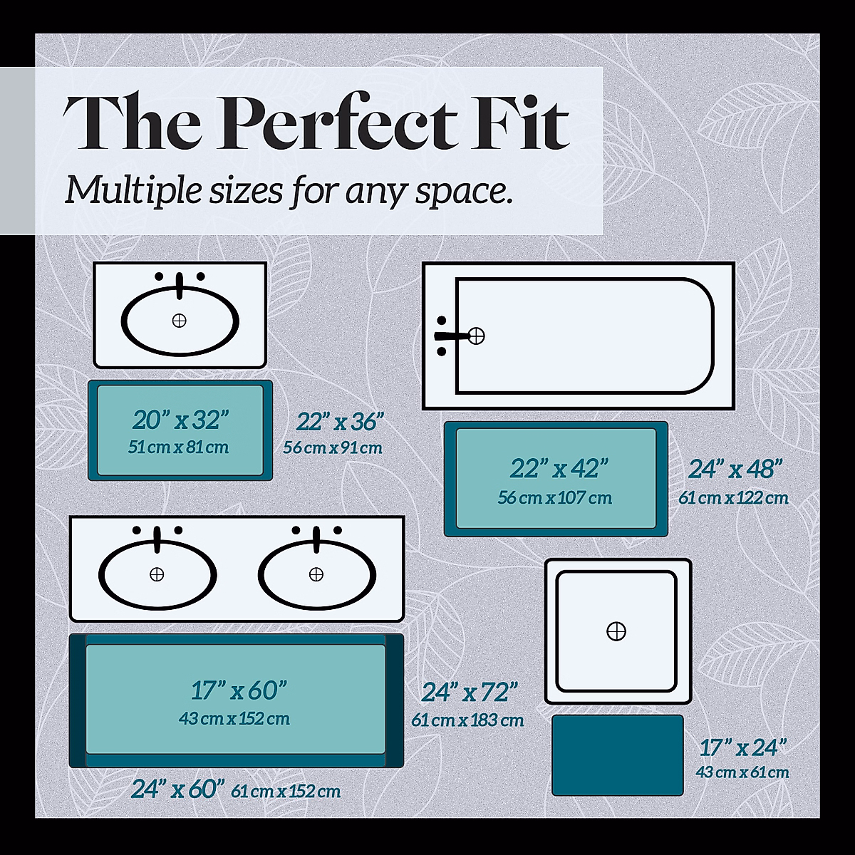 Genteele Memory Foam Bath Mat Non Slip Absorbent Super Cozy Velvet Bathroom Rug Carpet (20 inches X 32 inches, Grey)