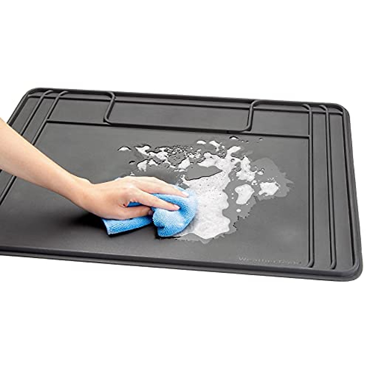 WeatherTech SinkMat – Waterproof Under Sink Liner Mat for Kitchen Bathroom – 28” x 19” Inches - Durable, Flexible Tray – Home undersink Organizer Must Haves, Black