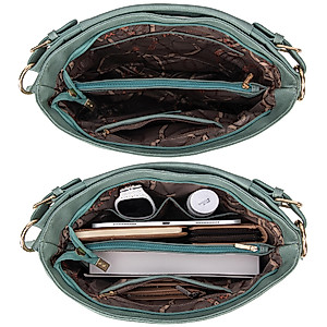 Purses and Handbags for Women Hobo Purses Adjustable Crossbody Shoulder Bags Tote handbag MWW16-1022GN