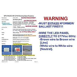 SOLARA-USA LED LIGHT FOR WALL PACK LIGHT FIXTURE - 277V 7000lumens 33Watts (277V - COOL WHITE [6000K])