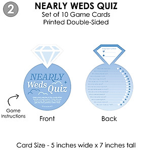 Big Dot of Happiness On Cloud 9-4 Bridal Shower Games - 10 Cards Each - Who Knows The Bride Best, Bride or Groom Quiz, Whats in Your Purse and Love - Gamerific Bundle