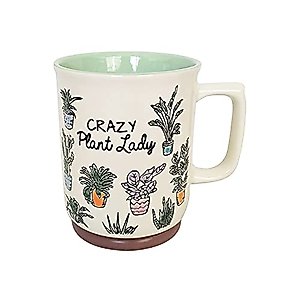 Blue Sky Ceramic Crazy Plant Lady 18 Oz Mug
