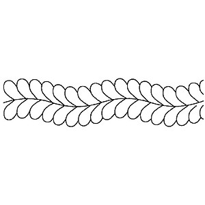 Quilting Stencils for Machine and Hand Quilting - 2 Quilting Stencils for Border Patterns - Feather Border Plastic Quilt Stencil Set with Guide