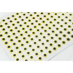 2MM-20MM Fishing Lure Eye Gold Colour 2D Flat Eye Fishing Eyes 2D Holographic Lure Eyes Making Fly Tying Fake Fish Eyes DIY Lifelike Realistic Artificial Holographic Fake Eyes (4MM-500PCS)