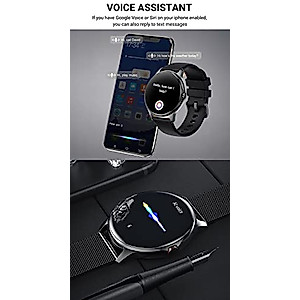 HOAIYO Smart Watches for Men (Call Receive/Dial), 1.3" Smartwatch with Call/Text/Heart Rate/SpO2/Sleep/Calories Counter, Waterproof Fitness Watch for Android iOS Phones