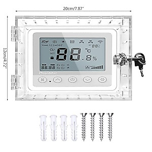 Meiliyizu Secure Thermostats Locks Box With Key Thermostats Locks Box Acrylic Guard For Temperature Regulator