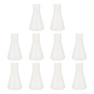 Beakers 10pcs Science Scientific Scale Erlenmeyer Flasks Laboratory Practical Plastic Lab Experiment Mouth for Jar Narrow Flask Supplies Conical Labs Experimental Glass