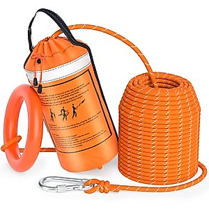 AnKun Water Rescue Throw Bag with 70FT Length of Rope in 3/10In Tensile Strength Rated to 1844lbs, Emergency Rescue Rope for Kayaking, Boating, Fishing, Rafting, High Visibility Safety Equipment