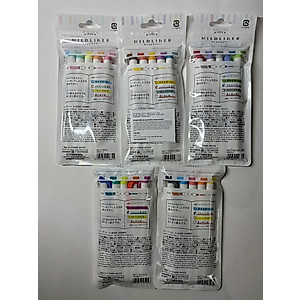 Zebra MildLiner Complete Set 25 Vibrant Colors Great for Text Highlighting, Kids, Office, College, School (WKT7-5C WKT7-5C-NC WKT7-5C-RC WKT7-N-5C WKT7-5C-HC)