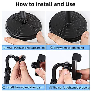 Lawdiey Cell Phone Stands, Multifunctional Mobile Phone Bracket Live Broadcast Bracket Adjustable Height Mobile Phone Telescopic Portable Bracket Live Bracket